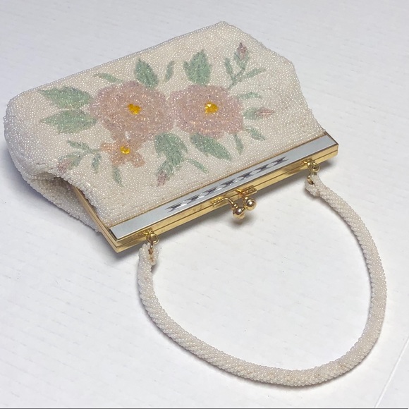 Vintage | Bags | Vintage Cmc Taiwan Beaded Floral Purse Bag | Poshmark
